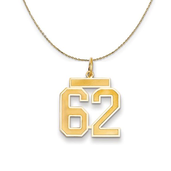Black Bow Jewelry Co. | Jewelry | 4k Yellow Gold Jersey Med Number 62 ...